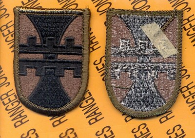 US Army 412th Engineer Brigade OD Green & Black uniform patch m/e | eBay