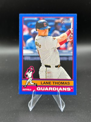 2025 Topps Heritage BLUE Border #261 Lane Thomas, Cleveland Guardians ...