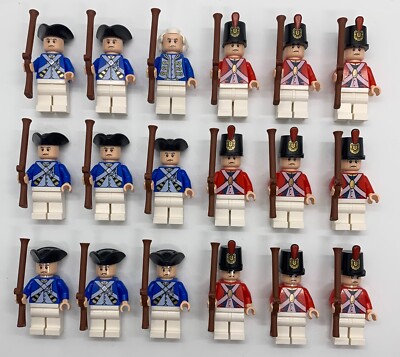 LEGO Revolutionary War Soldiers Minifigure Lot (100% Genuine LEGO ...