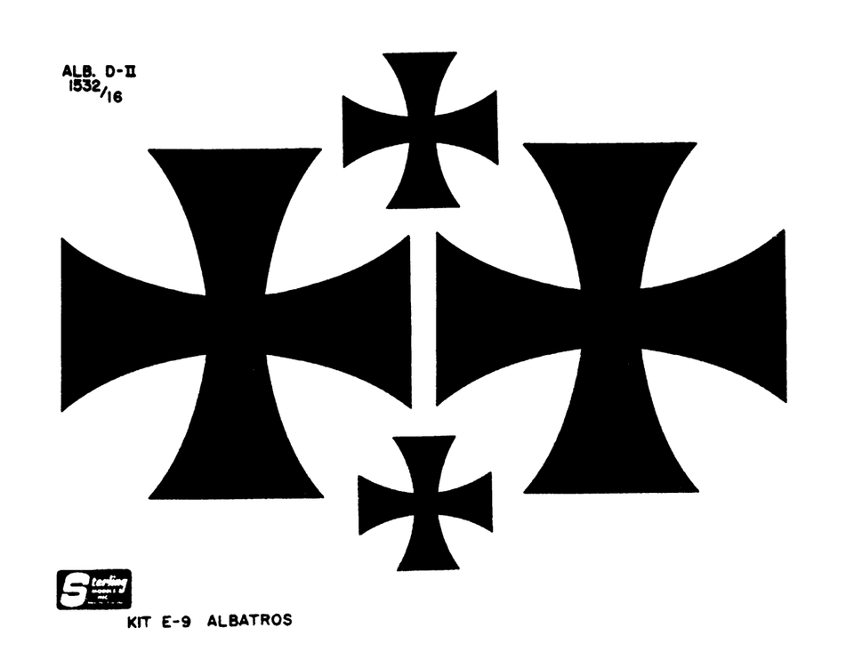 Sterling Model Airplane Plans (UC-FF-RC): ALBATROS DII-A 28" Wingspan 1 ...