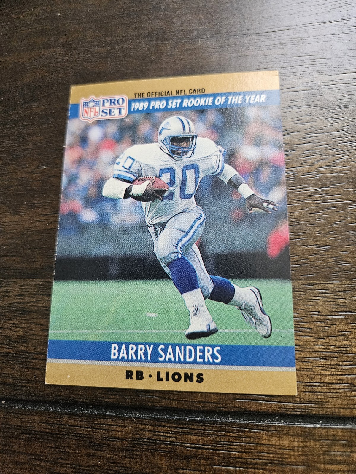 1989 BARRY SANDERS ROOKIE OF THE YEAR PRO SET CARD NUMBER 1 | eBay