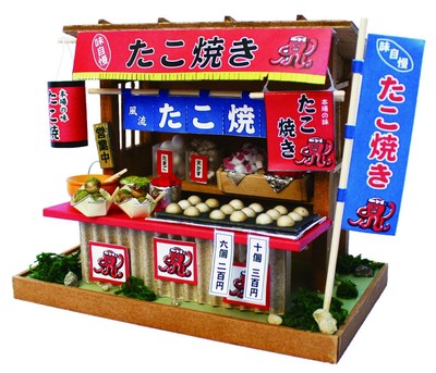 Billy Handmade Doll house Kit Showa Stall Kit Takoyaki Shop | eBay
