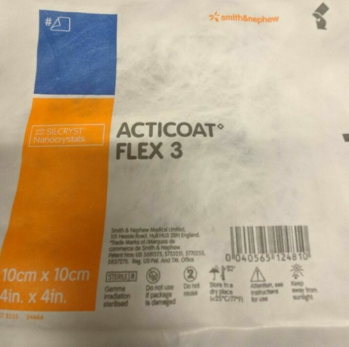 15 COUNT Smith & Nephew ACTICOAT Flex Dressing With Silcryst ...