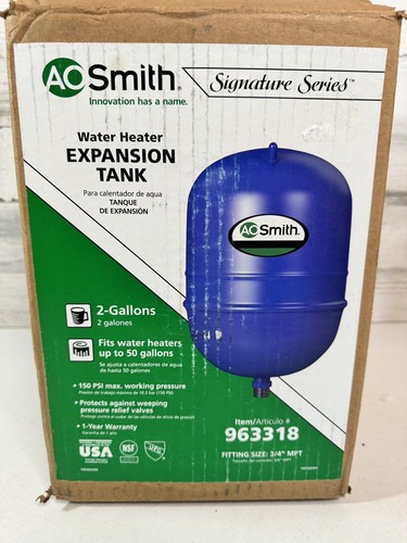 AO Smith Water Heater Potable Expansion Tank 2-Gallon Signature Series ...