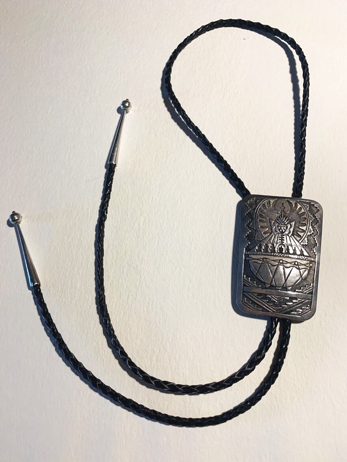 Unique Vintage Bolo - sterling silver - signed - Gem