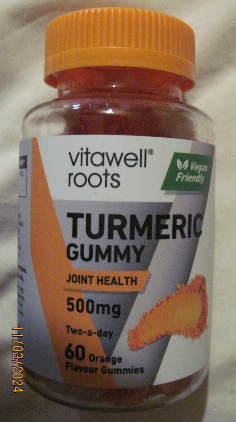 Vitawell Roots Turmeric 500mg Gummies 60s Joint Health Orange Flavour ...