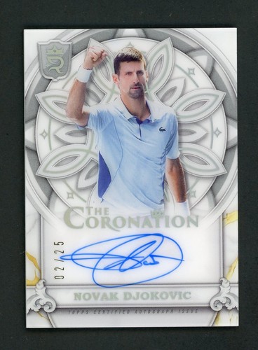 2024 Topps Royalty Tennis Novak Djokovic The Coronation Autograph /25 ...