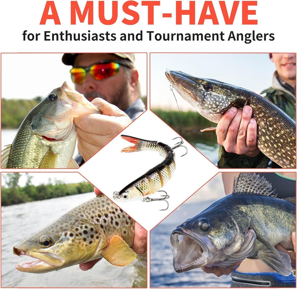 Bass Animated Fishing Lures, Robotic Medium to Large, B-5.5/ 0.95oz ...