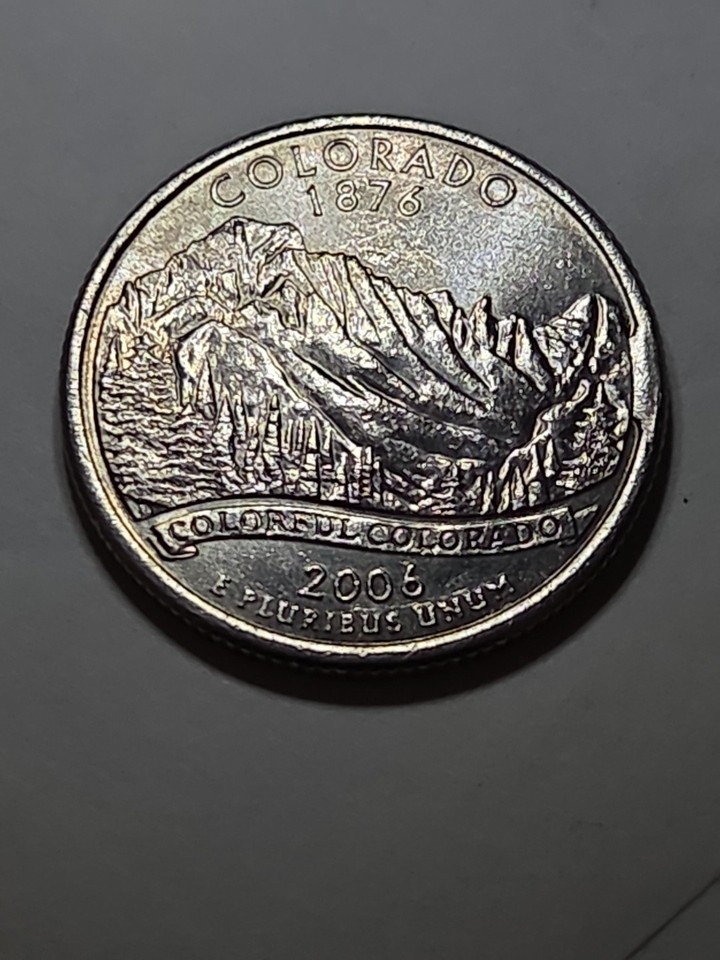 2006-P Colorado State Quarter - Reverse Cud Die Break Error | eBay