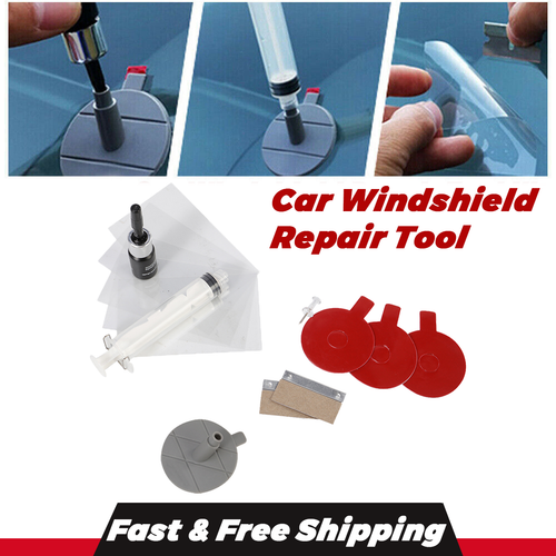 Windscreen Windshield Repair Tool Set DIY Car Kit Wind Glass Fits Chip ...
