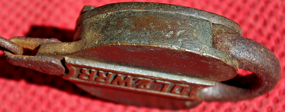 Delaware LACKAWANNA & Western Railroad Padlock Cast Brass DL&W Railway ...