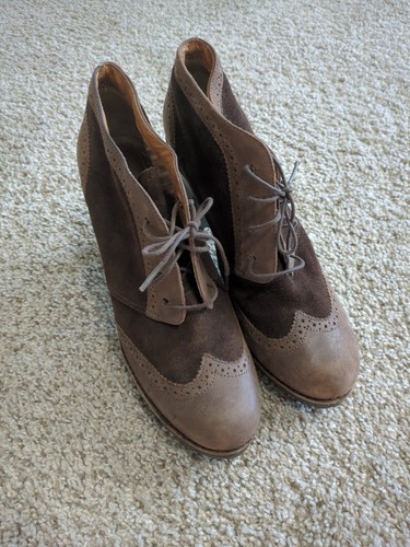 Sperry Emory Women's brown suede w/leather trim lace up ankle booties ...