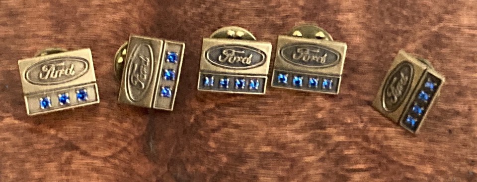 5 Vintage Ford motor 5 10 15 20 Years Of Service Employee Lapel Pin ...
