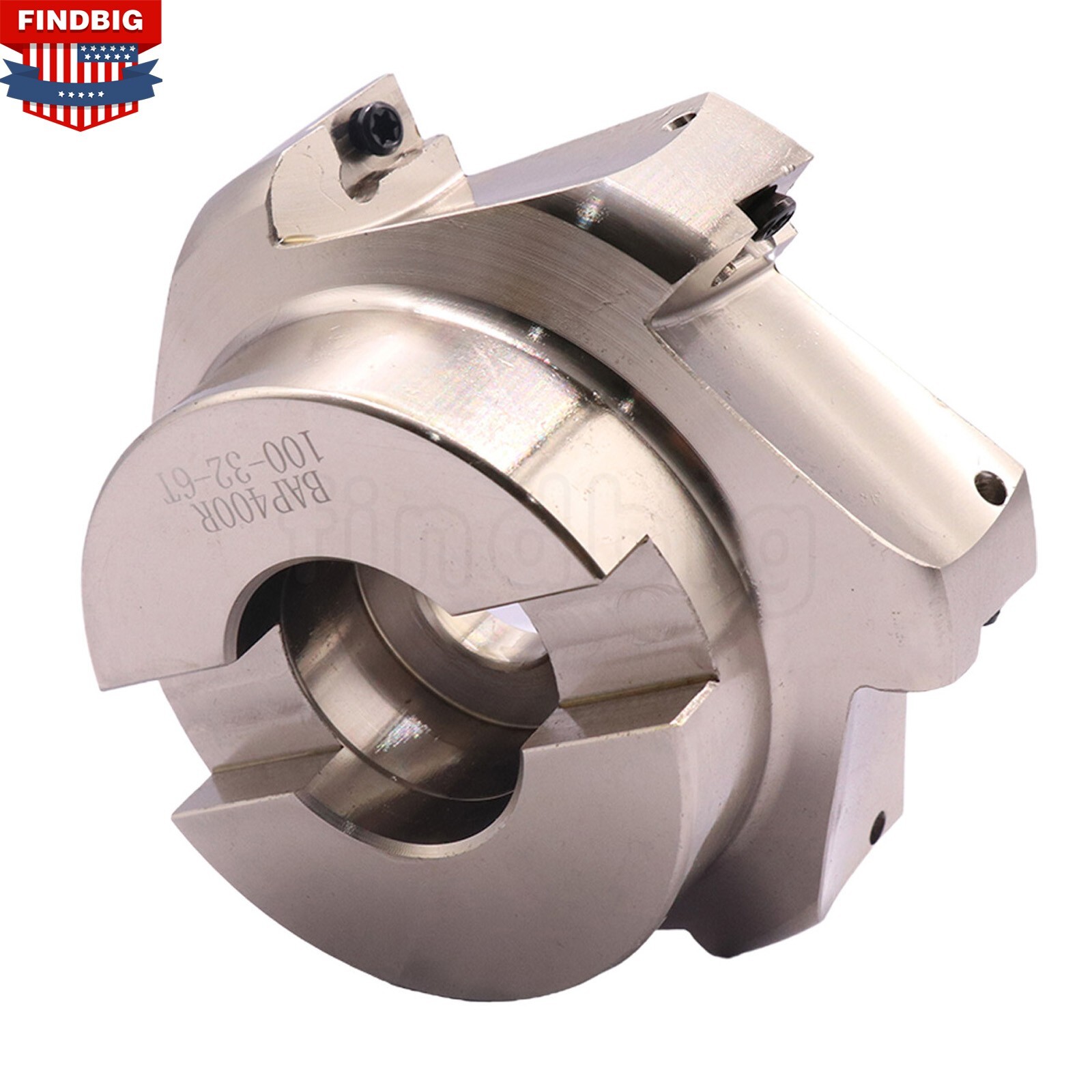 4" 90 Degree Indexable Face Shell Mill Cutter, CAT40 Arbor with 10Pcs ...