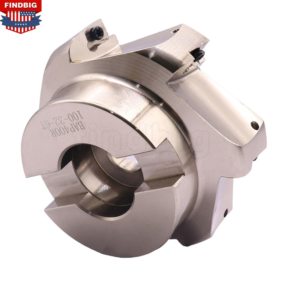 4" 90 Degree Indexable Face Shell Mill Cutter, CAT40 Arbor with 10Pcs ...