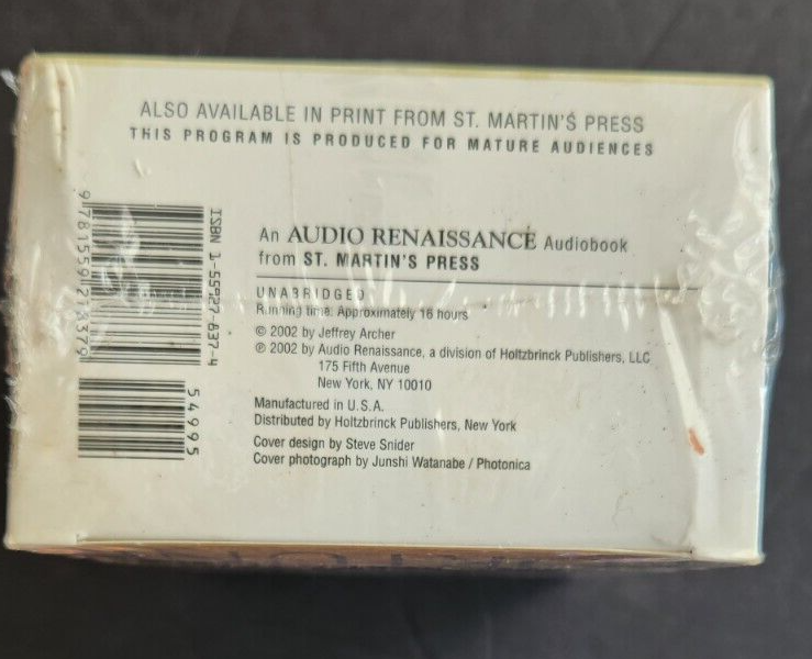 Sons of Fortune Audiobook on Cassette Tapes Jeffrey Archer | eBay
