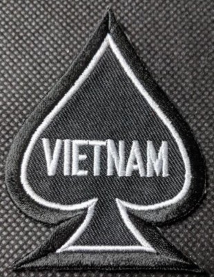 Vietnam Spade Veteran Embroidered Biker Patch | eBay Australia