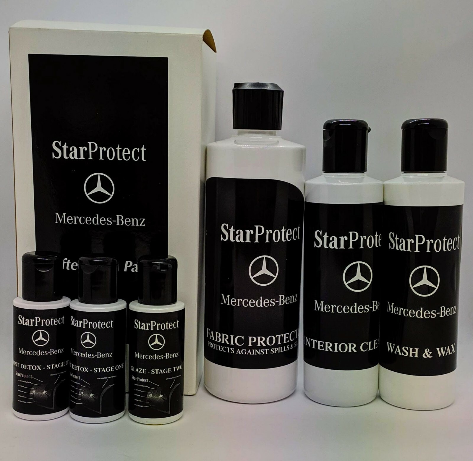 GENUINE MERCEDES BENZ STAR PROTECT AFTERCARE PACK WASH WAX INTERIOR ...