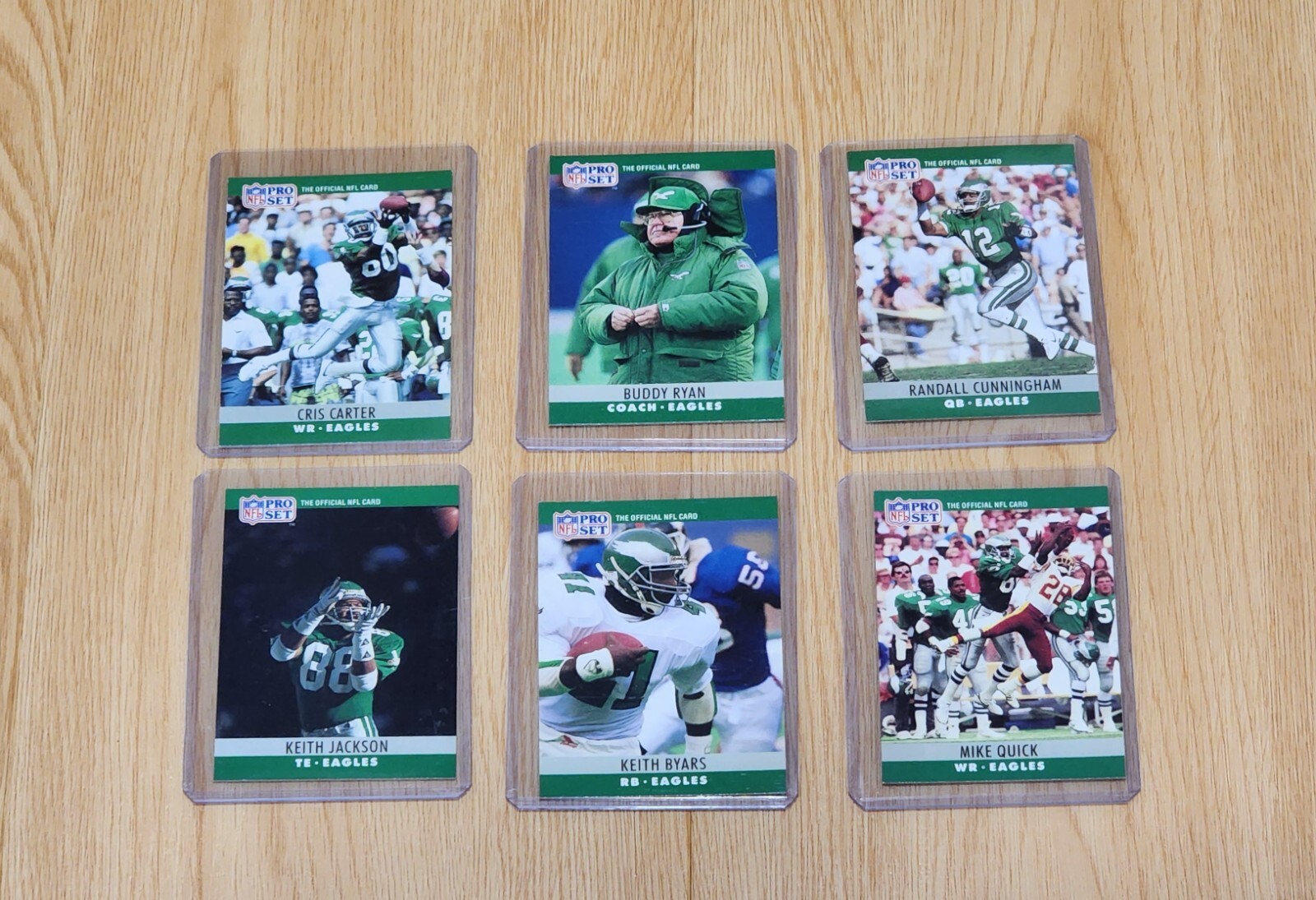 1990 ProSet Randall Cunningham & Buddy Ryan Eagles Offense in Set of 6 ...