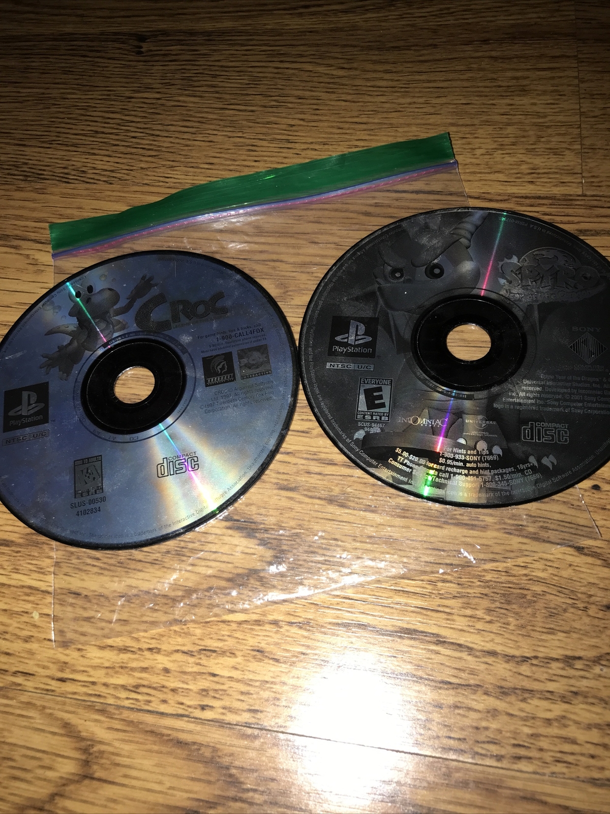 Playstation 1 PS1 Croc Legend Of The Gobbos+Spyro Year Of The Dragon ...