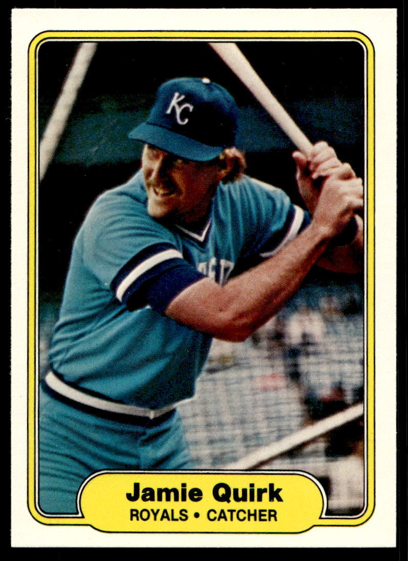 1982 Fleer 421 Jamie Quirk Kansas City Royals Baseball Card | eBay