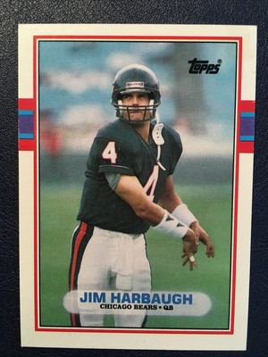 1989 Topps Traded “JIM HARBAUGH” Chicago Bears Rookie card #91 Near ...