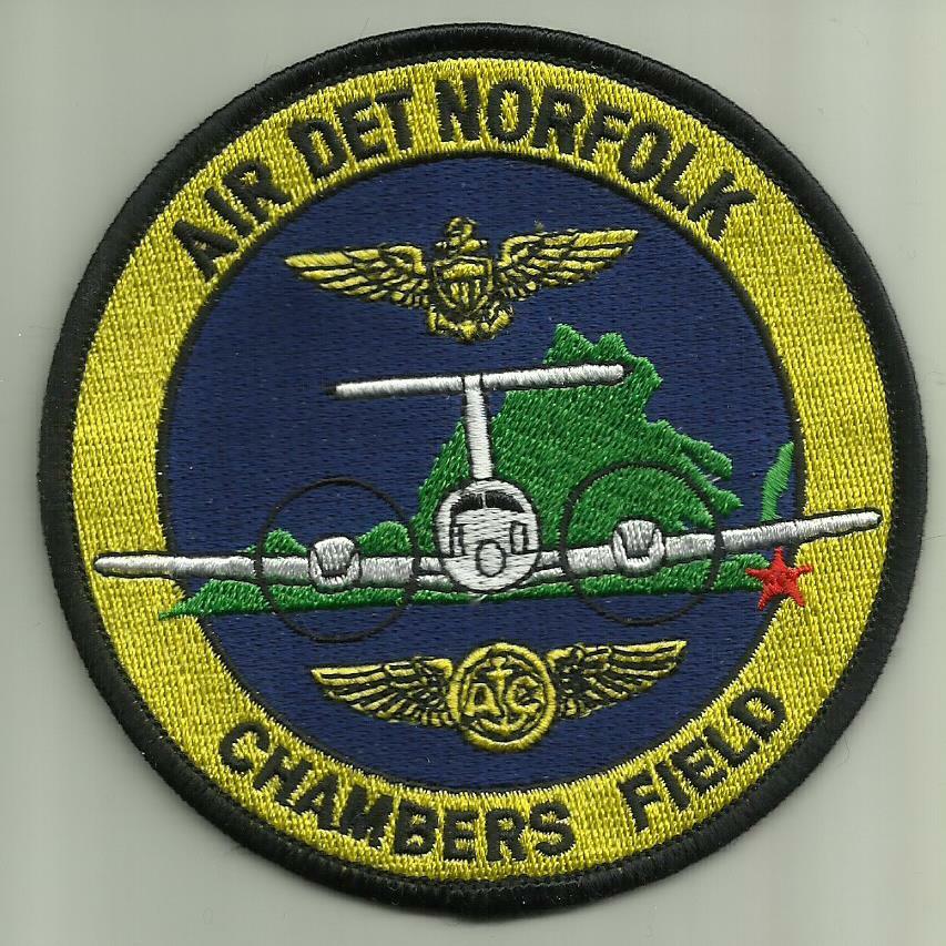 AIR DET NORFOLK CHAMBERS FIELD US.NAVY PATCH 4" FIGHTERJETS AIRPLANES ...