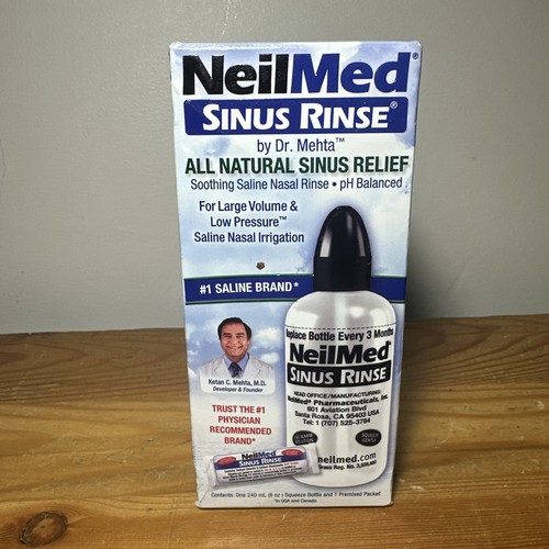 NeilMed Sinus Rinse Bottle 8OZ Saline Packet Sinus Mucus Allergy Relief ...