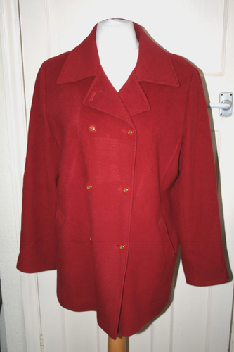 SIZE 18 MARKS & SPENCER RED 100% WOOL COAT / JACKET | eBay
