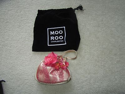 Moo Roo Floral Rounded Handles Purse Mini Bag Clutch "In the pink" | eBay