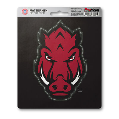 Fanmats NCAA Arkansas Razorbacks Decal Matte 5"X6.25" Auto Boat Luggage ...