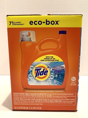 Ultra Concentrated Tide Eco-Box Advanced Power With OXI Laundry ...