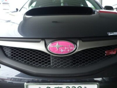 Impreza WRX Subaru Emblem Custom Pink Front & Rear Ornament Set For GRB ...