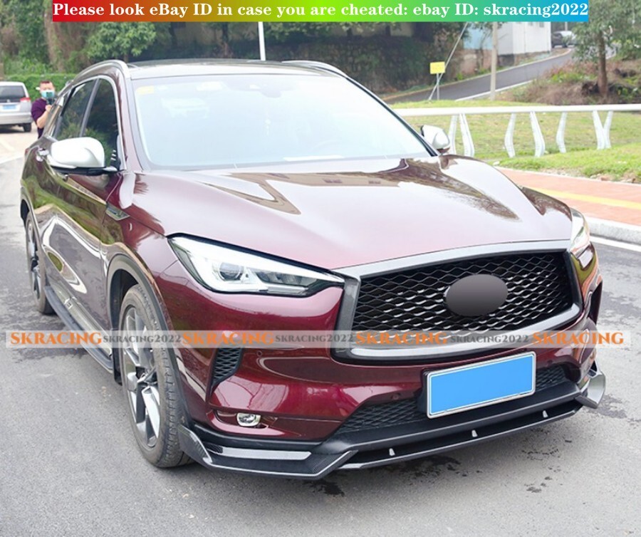 ABS Carbon Fiber Look Front Bumper Lip Spoiler Bodykit Fits Infiniti ...