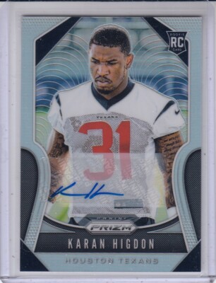 KARAN HIGDON 2019 Panini Prizm Rookie Autograph #333 RC Texans | eBay