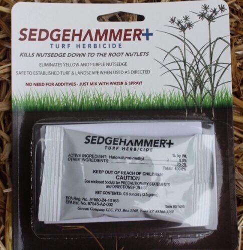 Sedgehammer Plus Turf Herbicide Halosulfuron Controls Nutsedge 1 Packet ...