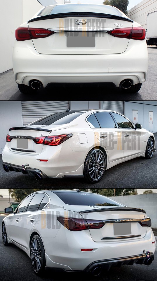FOR 2014-2024 INFINITI Q50 JDM VIP PAINTED GLOSS BLACK TRUNK LID ...