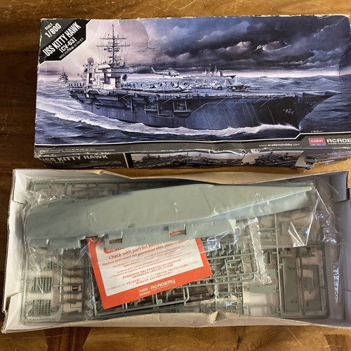 Academy 1/800 USS Kitty Hawk Plastic Model Kit 14210 New open box ...