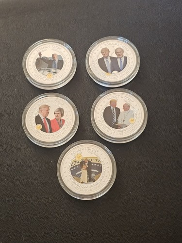 BRADFORD EXCHANGE Sets 18 Total Coins Trump , Rare Stamps , WWII + more ...