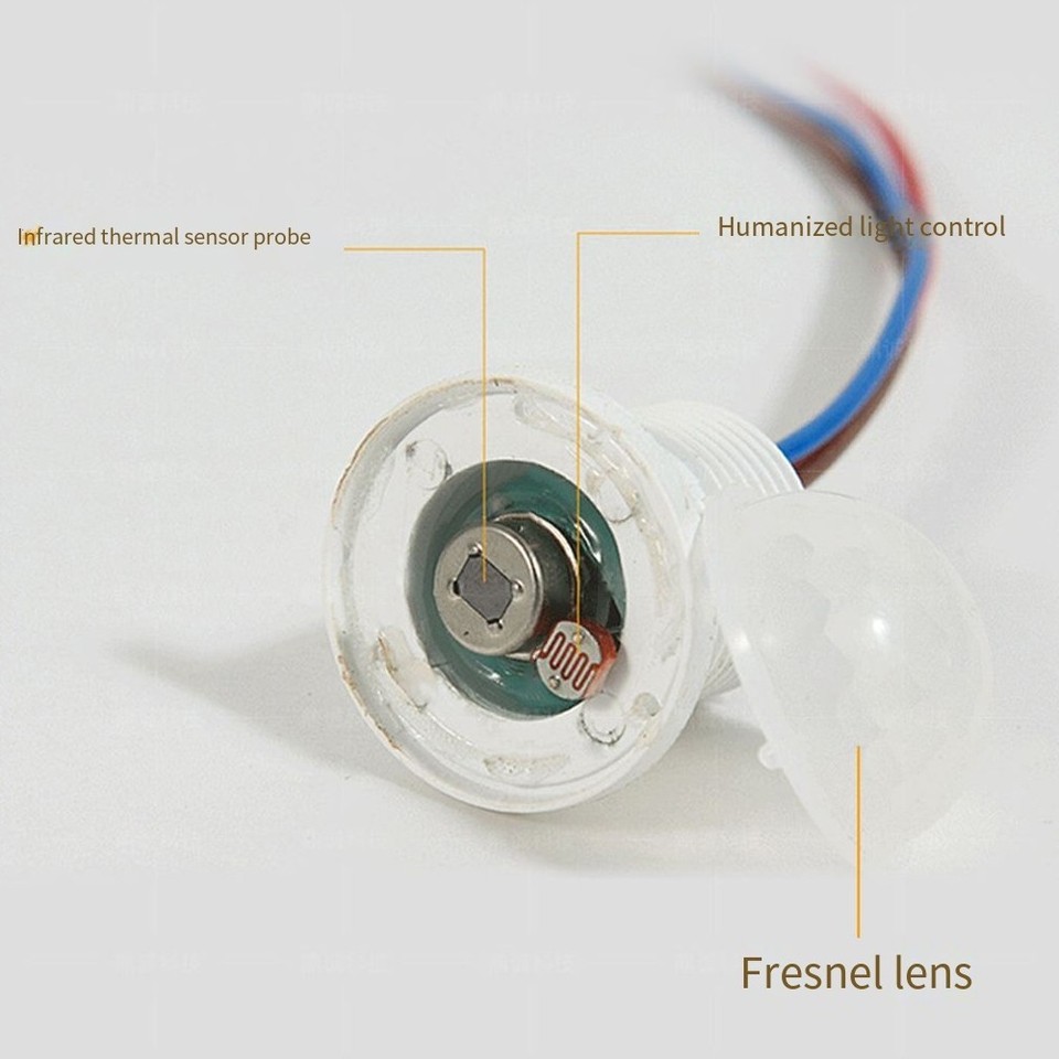 Détection Corps Humain 120 Degrés Détection 4m Plage de Détection ABS ...