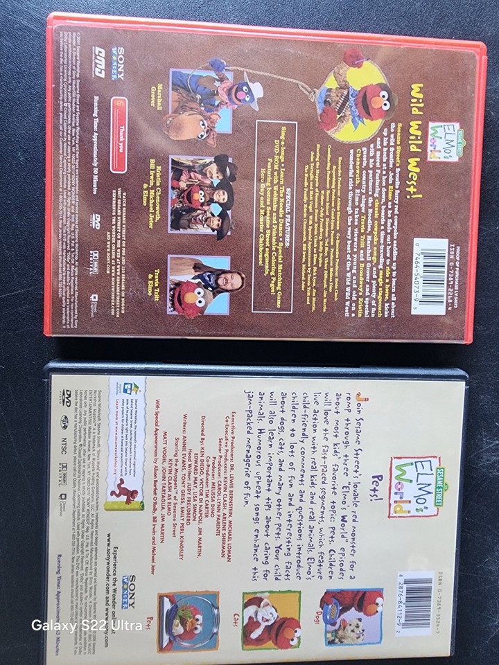 Elmo's World: Pets! Dvd and Elmos World Wild West Dvd Lot Set of 2 ...