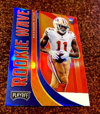 2020 Playoff Brandon Aiyuk 'RED" Prizm Rookie Wave RC RW-10 SAN ...