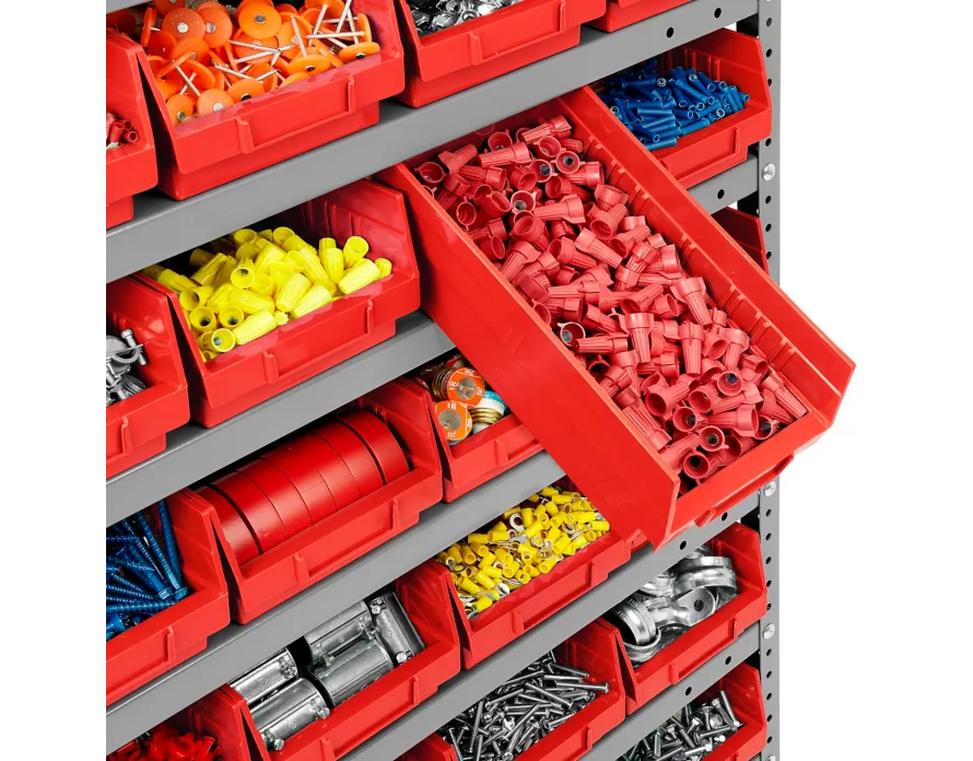 48 Bin Storage Box Rack 6 Shelf Shelving Commercial Storing Shelves ...