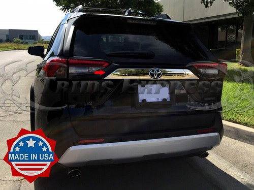 fit:2019-2025 Toyota Rav4 Rear Door Cover Trim Molding Accent Trunk ...