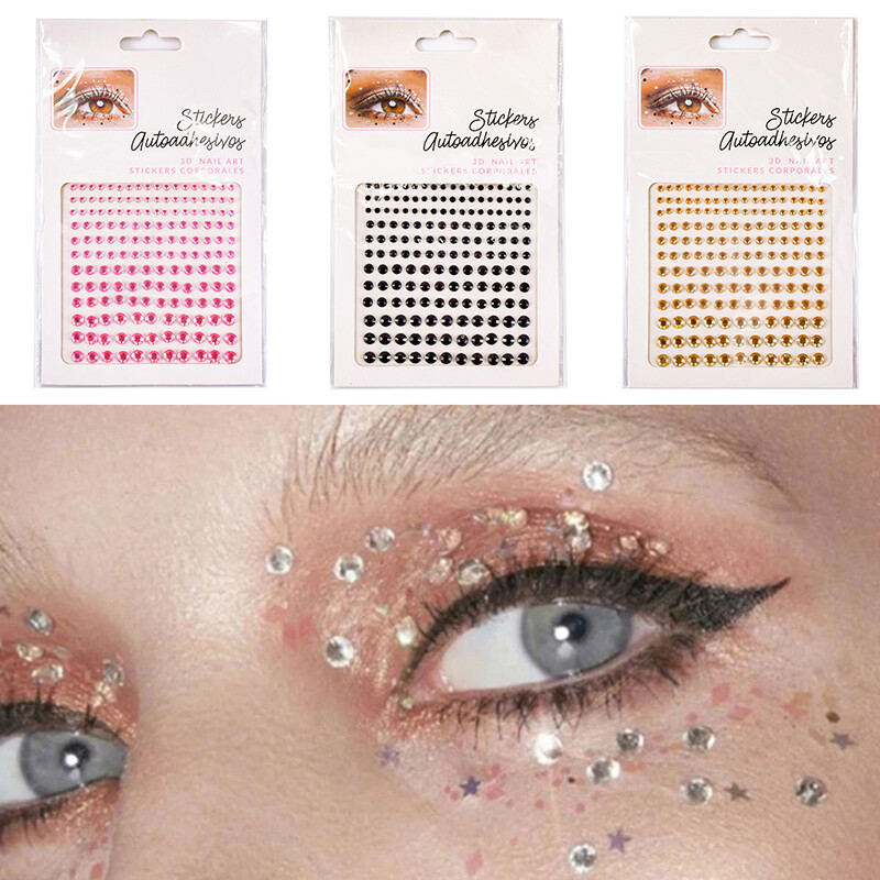 Eyeshadow Stickers Self Adhesive Face Jewels Nail Stickers 3D Diamond ...