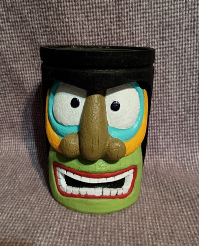 Unique Tiki Head Planter For Bar or Patio Garden With Drainage Holes 5 ...