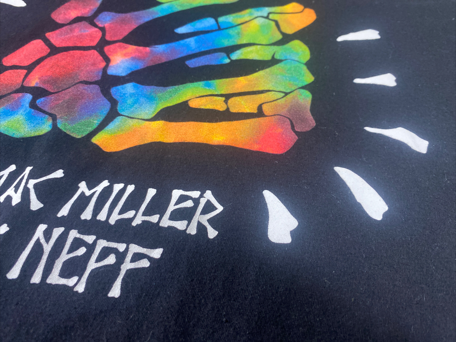 Mac Miller x Neff Skeleton Hand Thumbs Up Black Graph… - Gem