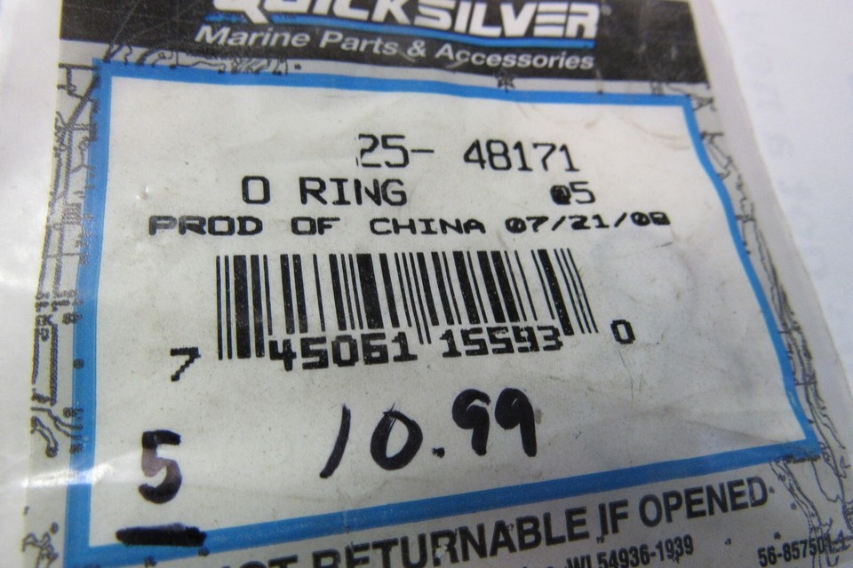 5 NEW MERCURY QUICKSILVER OEM O-RINGS # 25-48171 | eBay