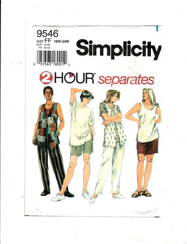 Simplicity 9546 Sewing Pattern Separates Size 18-24 Uncut FF | eBay