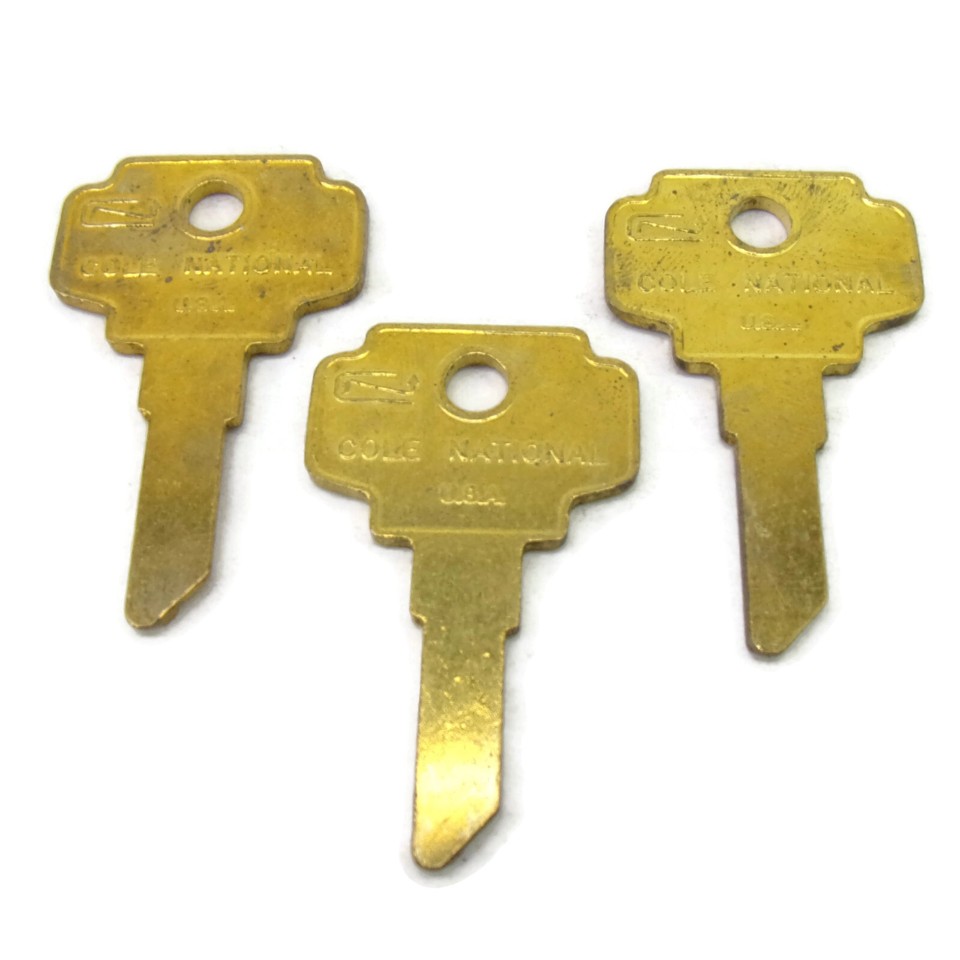 3-pcs BN1 Uncut Key Blanks Cole National Key | eBay